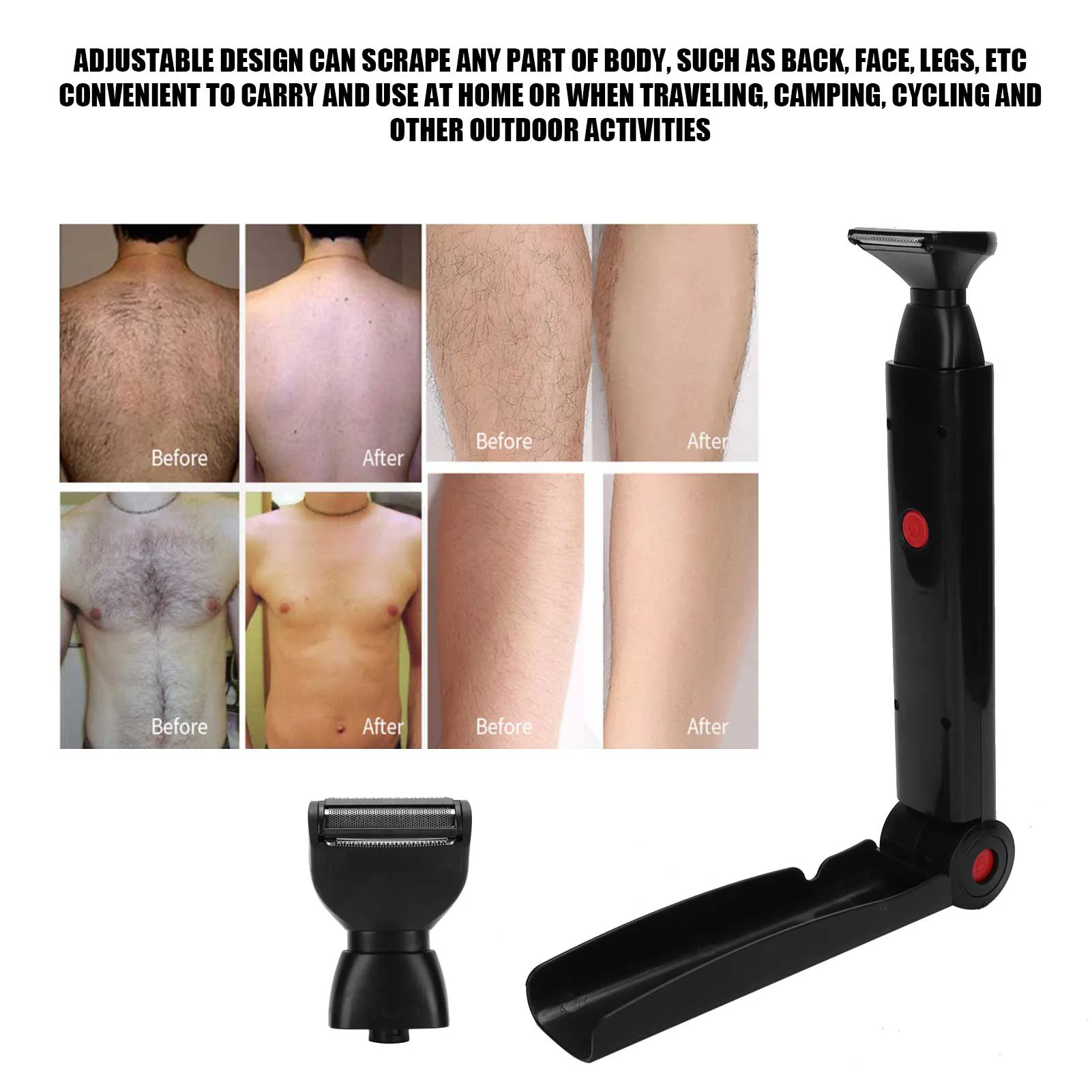 Safety-Adjustable-Handle-Back-Shaver-Body-Razor-Shaver-USB-Rechargeable ...