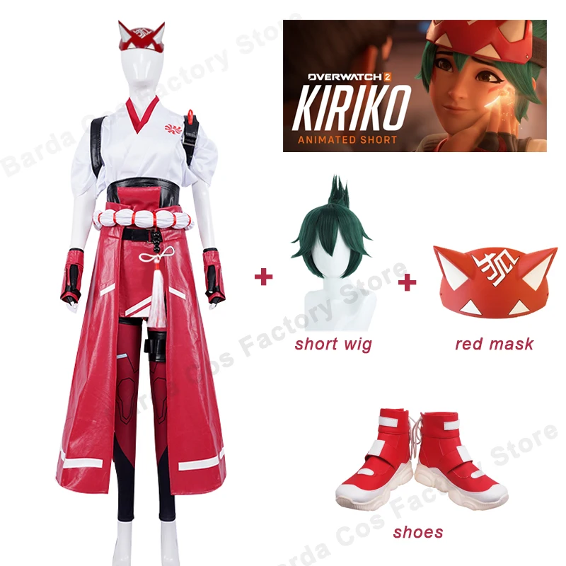 Overwatch 2 Kiriko Cosplay Fantasia Anime Kimono Wig Game ow2 Kiriko ...