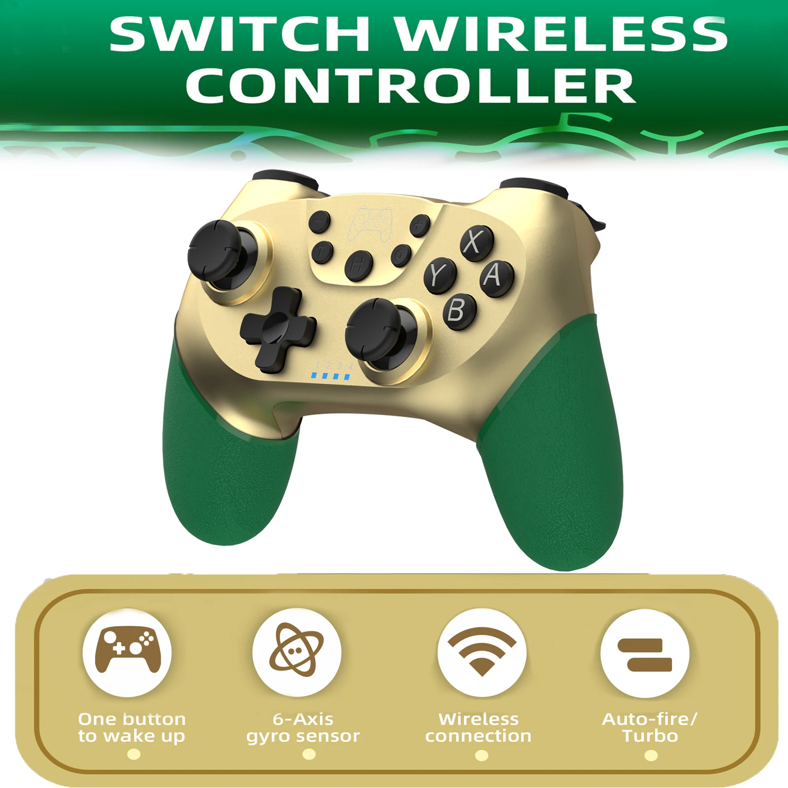 2024-New-Wireless-Controller-Pro-Control-6-axis-Gamepad-With-Wake-Up ...