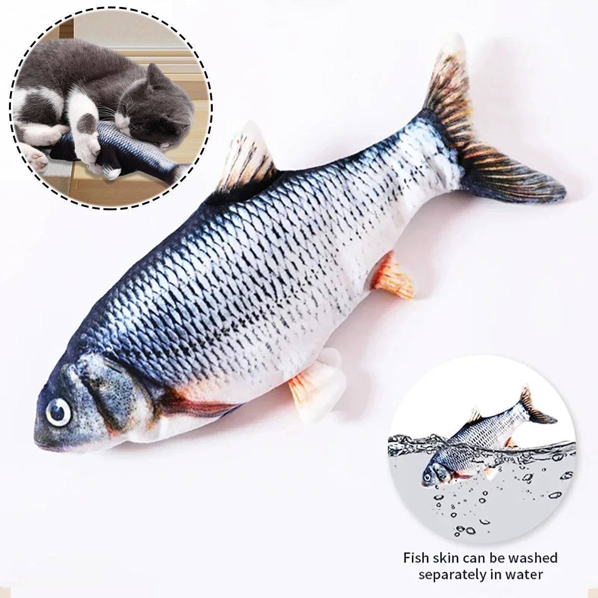 Interactive-Fish-Toy-for-Cats-and-Dogs-USB-Charger-Electronic-Realistic ...