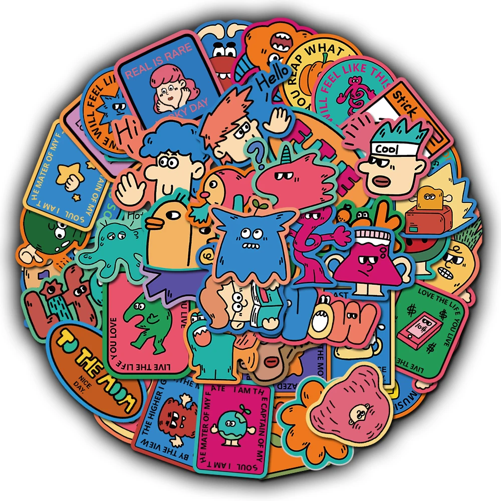 10/50PCS Funny Cartoon Graffiti Stickers Vintage For Guitar Gift Kid ...