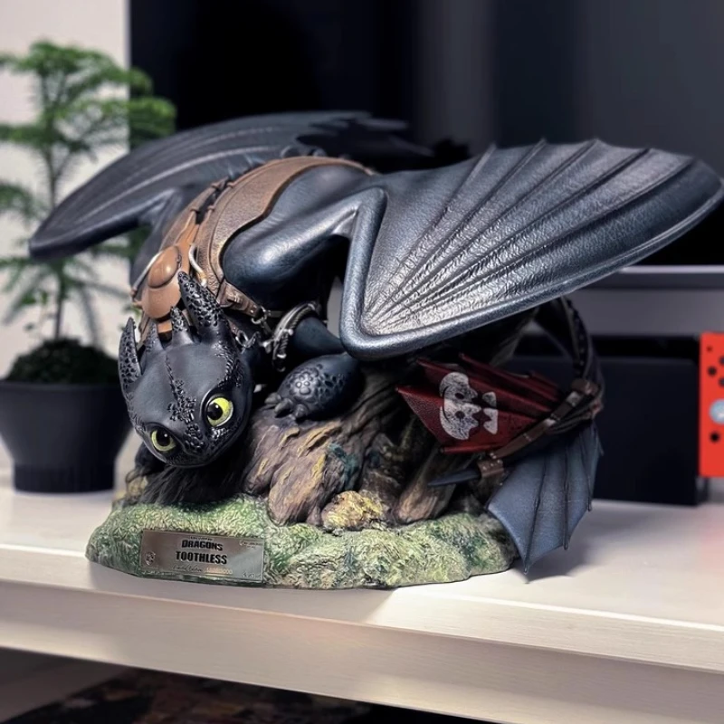 24cm-Cartoon-Anime-Resin-Sculpture-Toothless-Figure-Desktop-Model ...