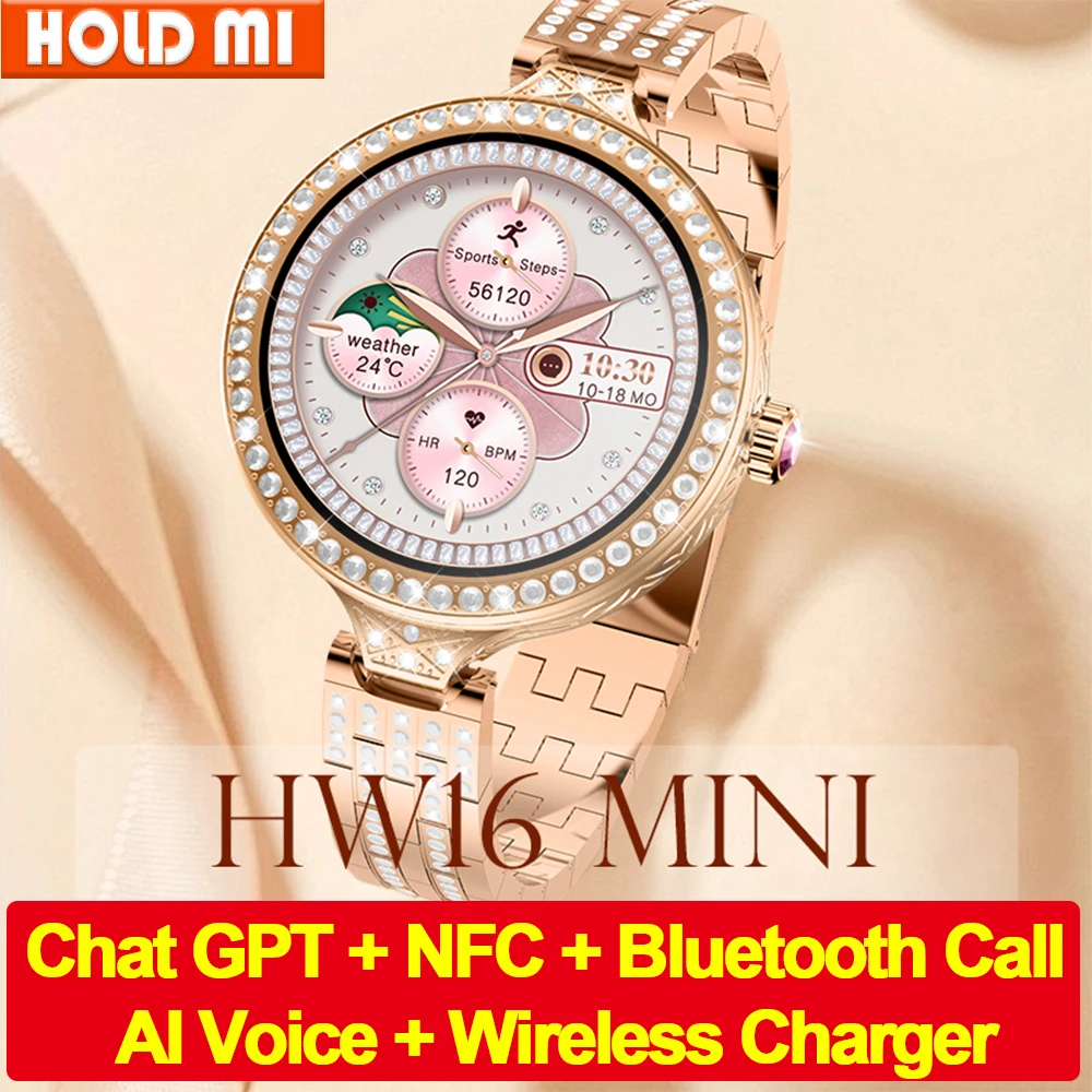 ChatGPT-HW16-Mini-Smartwatch-Women-NFC-Bluetooth-Call-Music-Camera ...