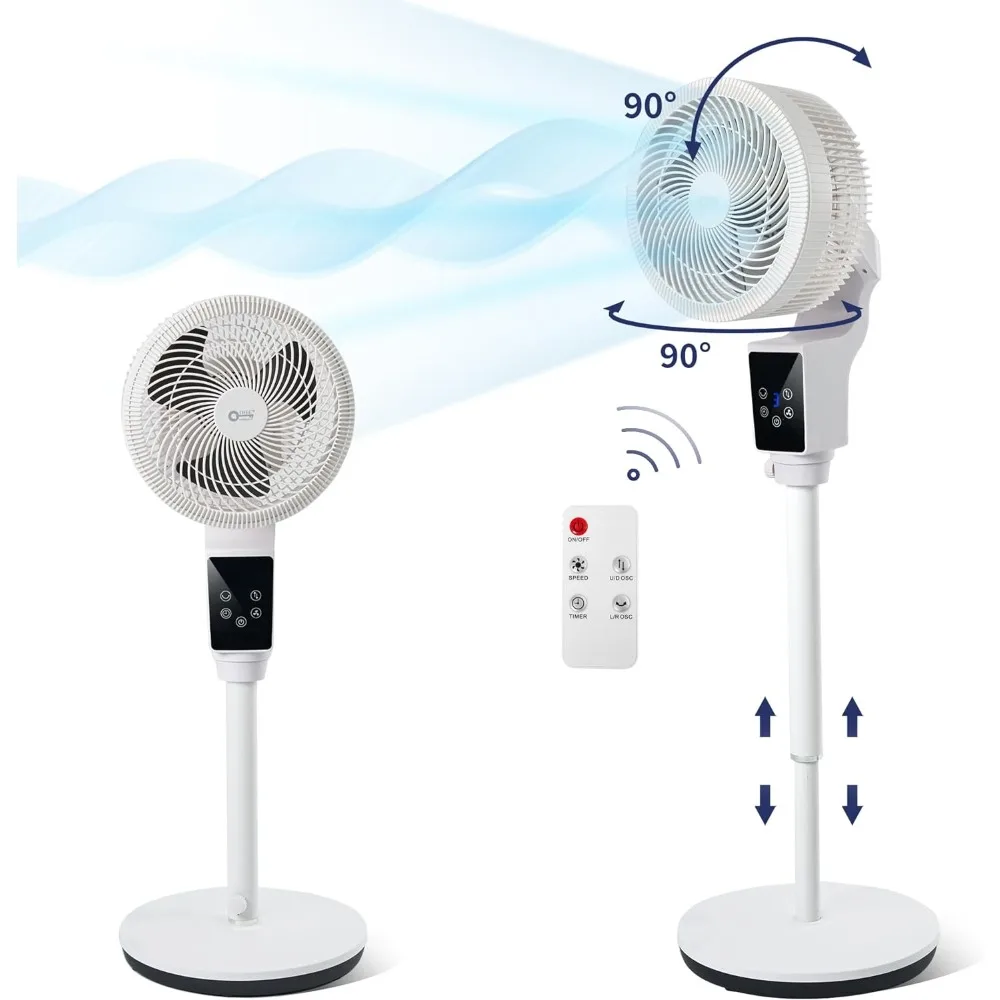 Oscillating-Pedestal-Fan-360-Air-Circulator-Fan-43-3inch-Adjustable ...