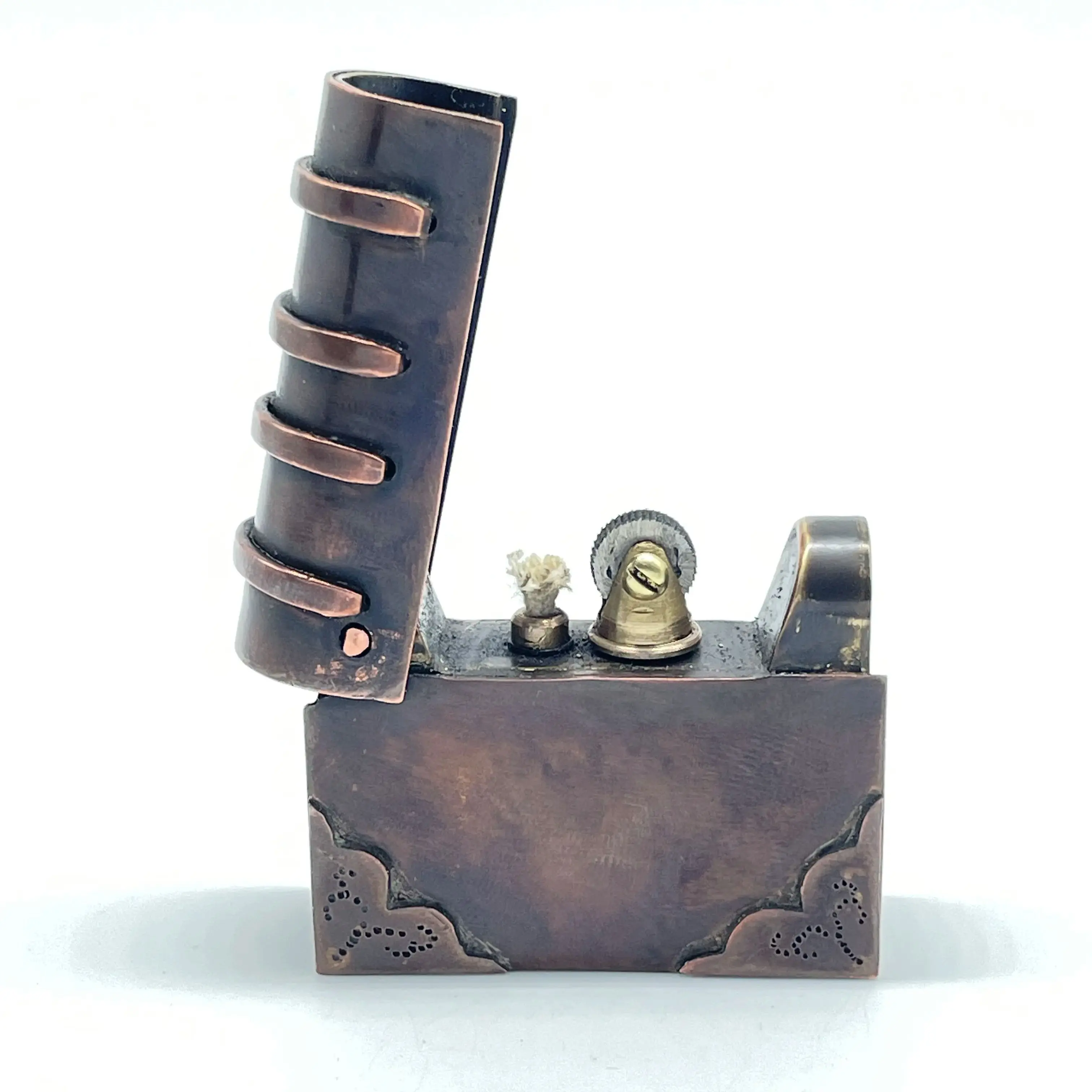Antique European Book Oil Lighter Handmade Brass Material With Folding ...