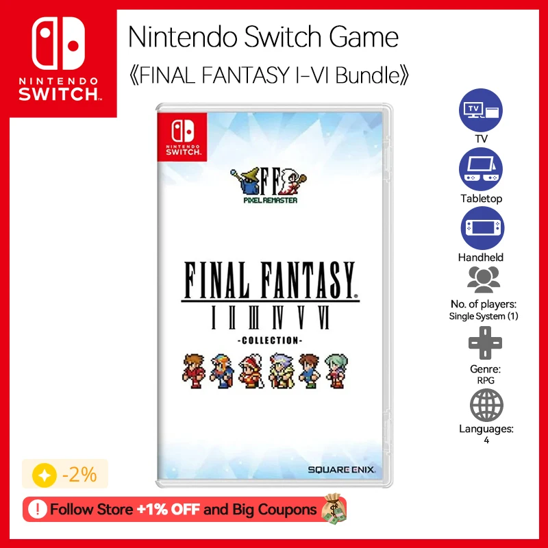 FINAL-FANTASY-Paquete-de-I-VI-para-Nintendo-Switch-ofertas-de-juego ...