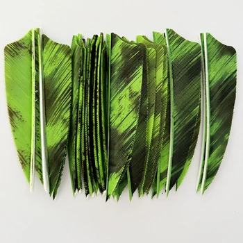 50Pcs 3 Inch Arrow Feathers Fletching Shield Cut Right Wing Ink ...