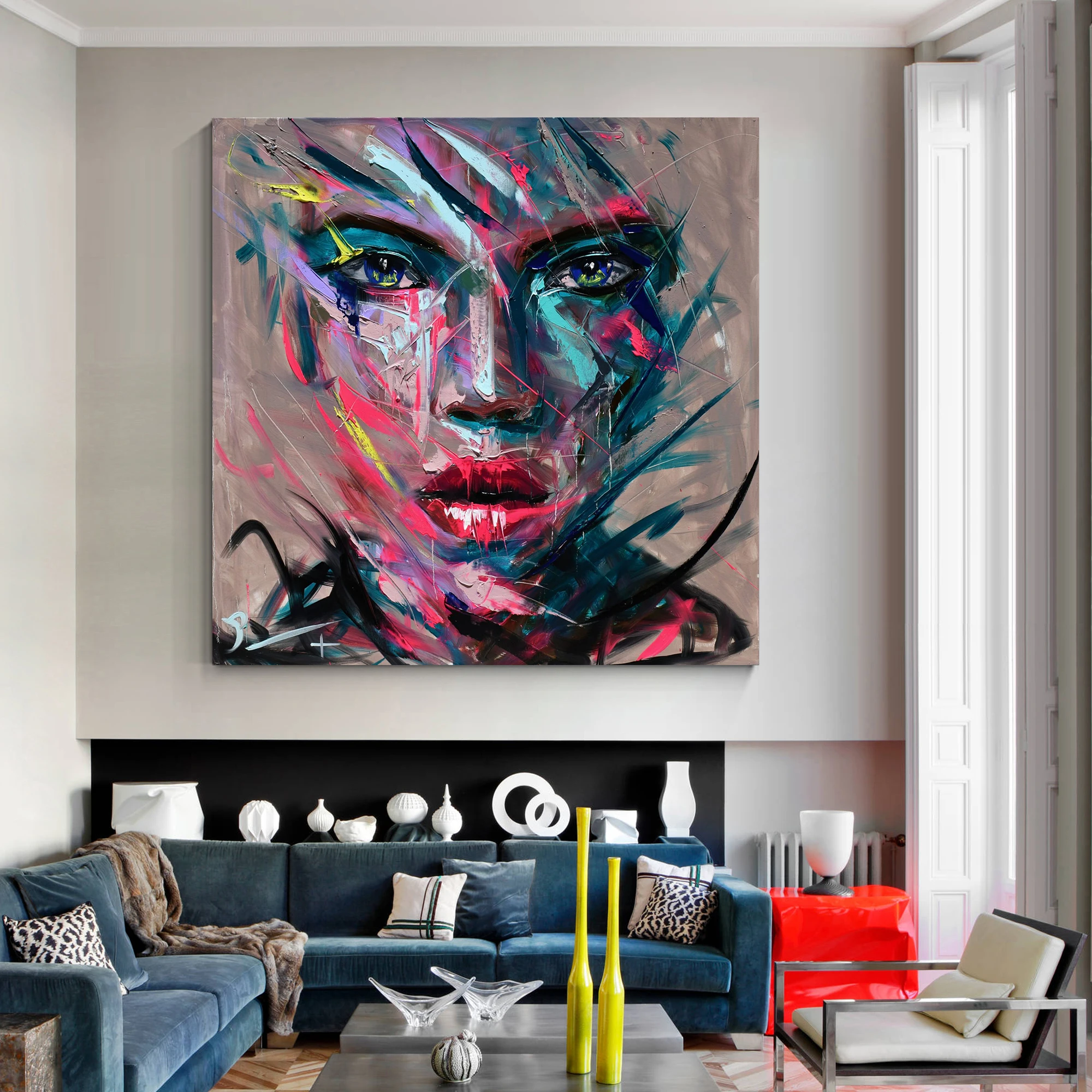Acrylic Painting Abstract Portrait