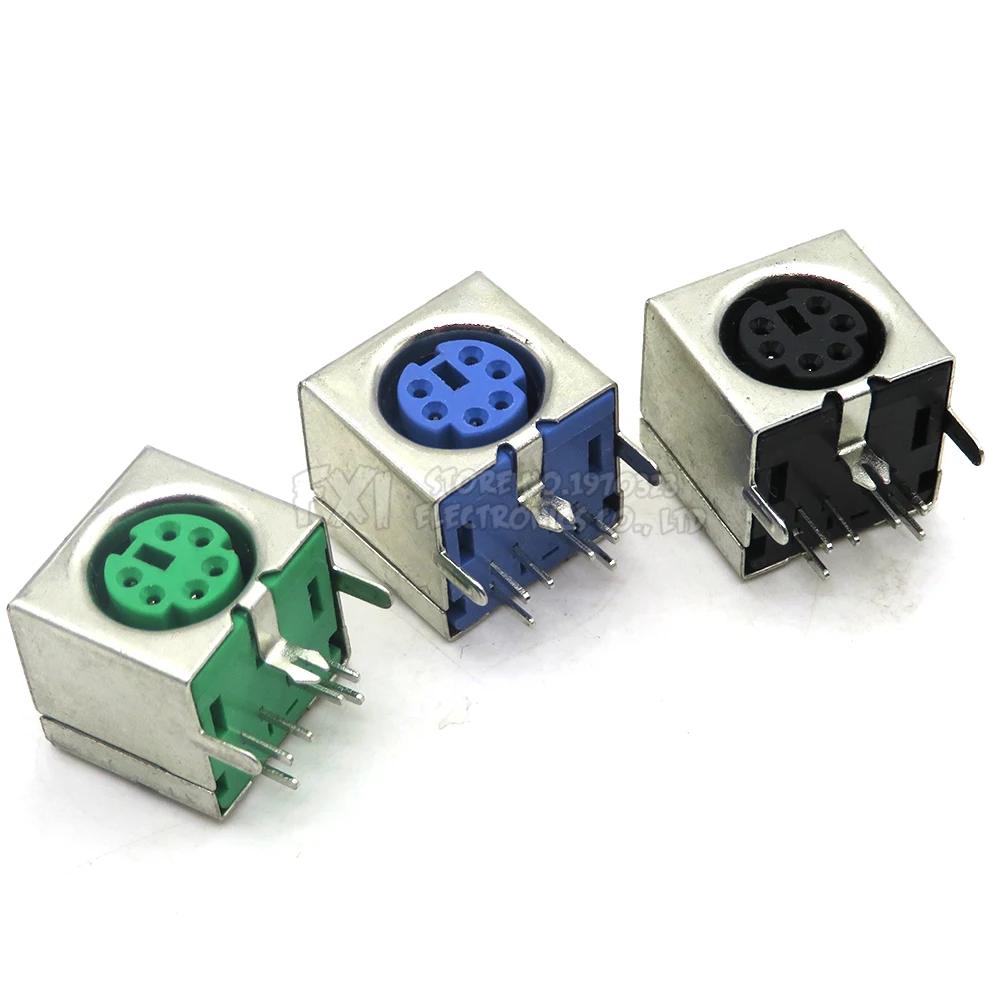5PCS-lot-Keyboard-Socket-PS2-6P-Mouse-Socket-6-pin-Connector-Round ...
