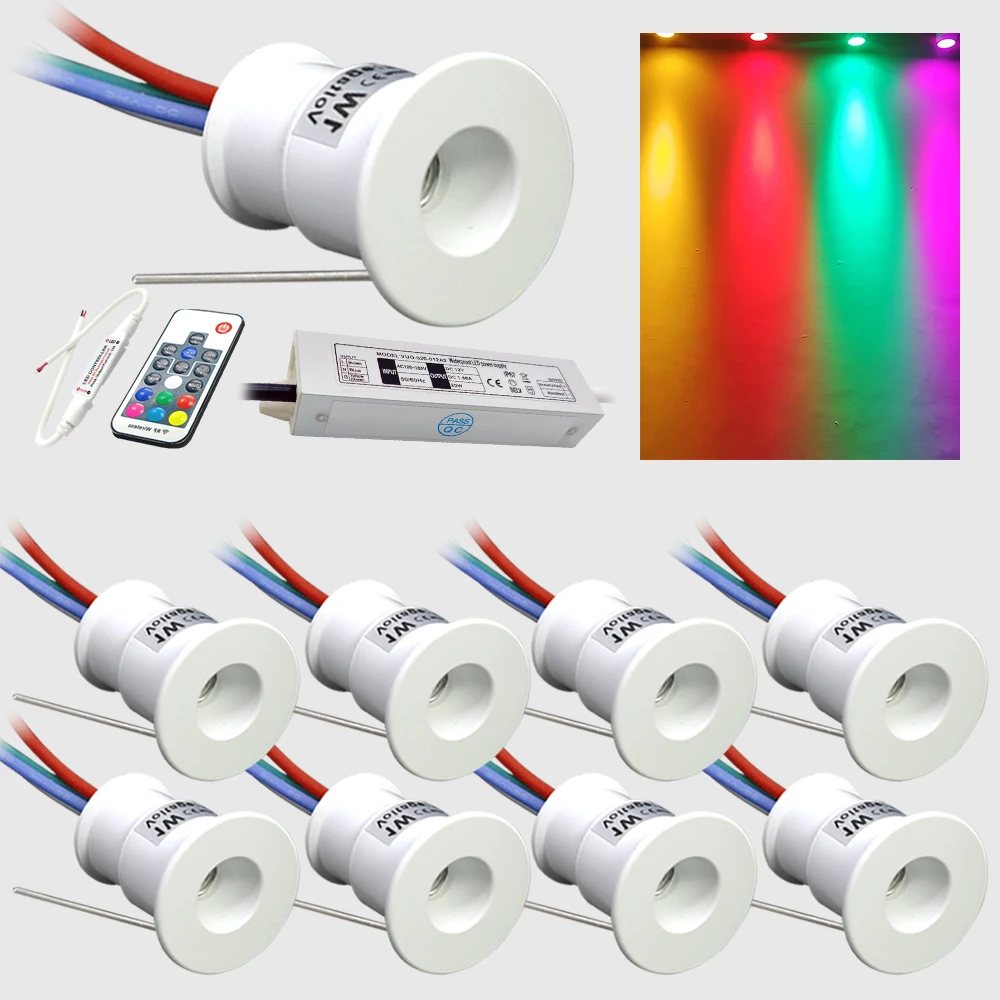 12V-RGB-LED-Spotlight-Room-Decor-Dimmable-Mini-Cabinet-Ceiling-Spot ...