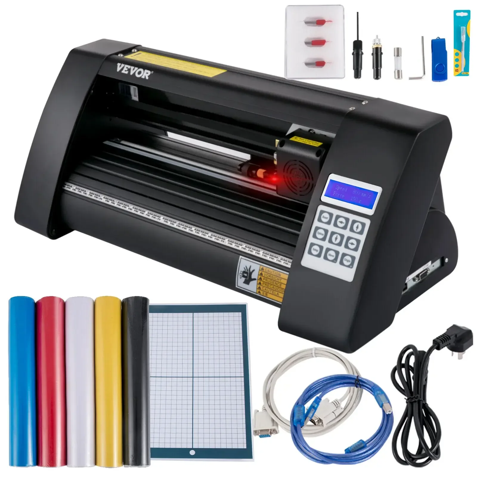 VEVOR-14-Semi-Automatic-Vinyl-Cutter-Plotter-375mm-Signmaster-Cutting-w ...