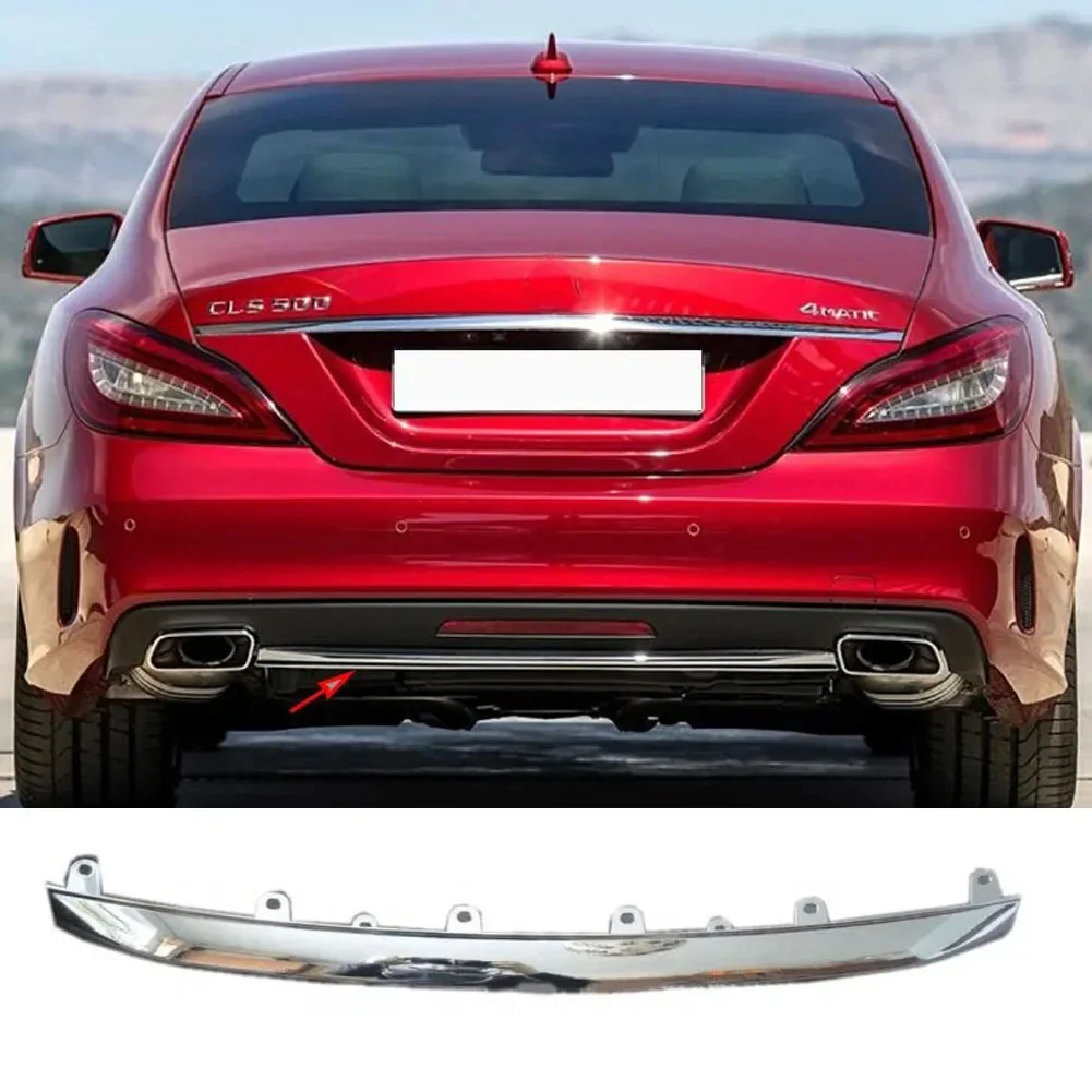 Rear-Bumper-Chrome-Trim-Chromium-Styling-Spoiler-Diffuser-A-2188880073 ...