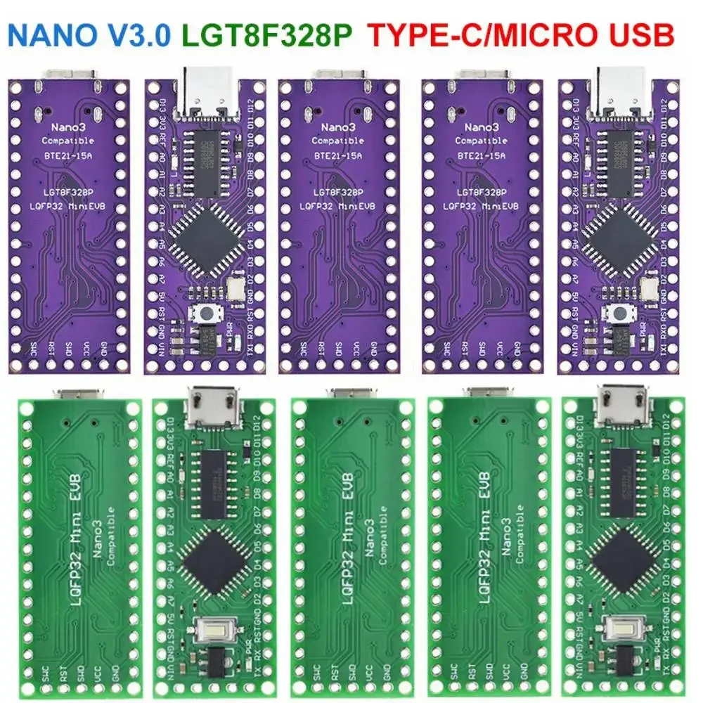1-5pcs-LGT8F328P-LQFP32-USB-Nano-3-0-Mini-EVB-TYPE-C-MICRO-USB ...