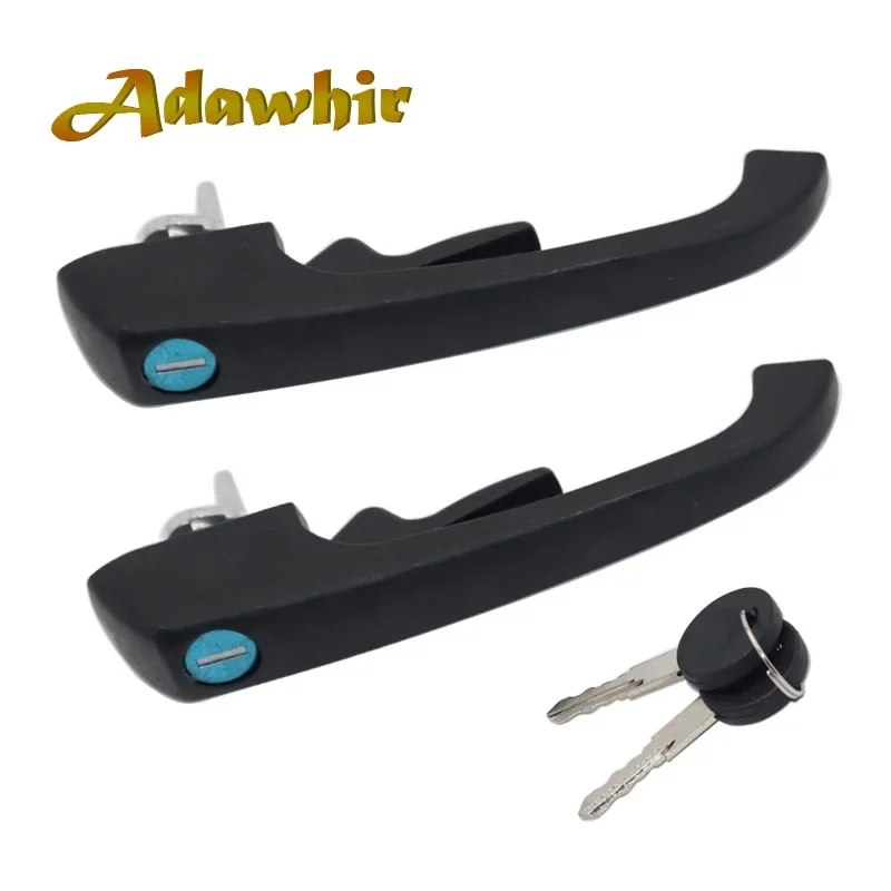 FOR-VW-LT-DOOR-HANDLE-FRONT-LEFT-RIGHT-281-363-BLACK-251837205B-WITH-2 ...