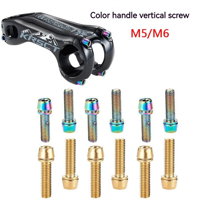 6PCS-Bicycle-Handlebar-Screws-Bolts-MTB-Bicycle-Ultralight-Titanium ...