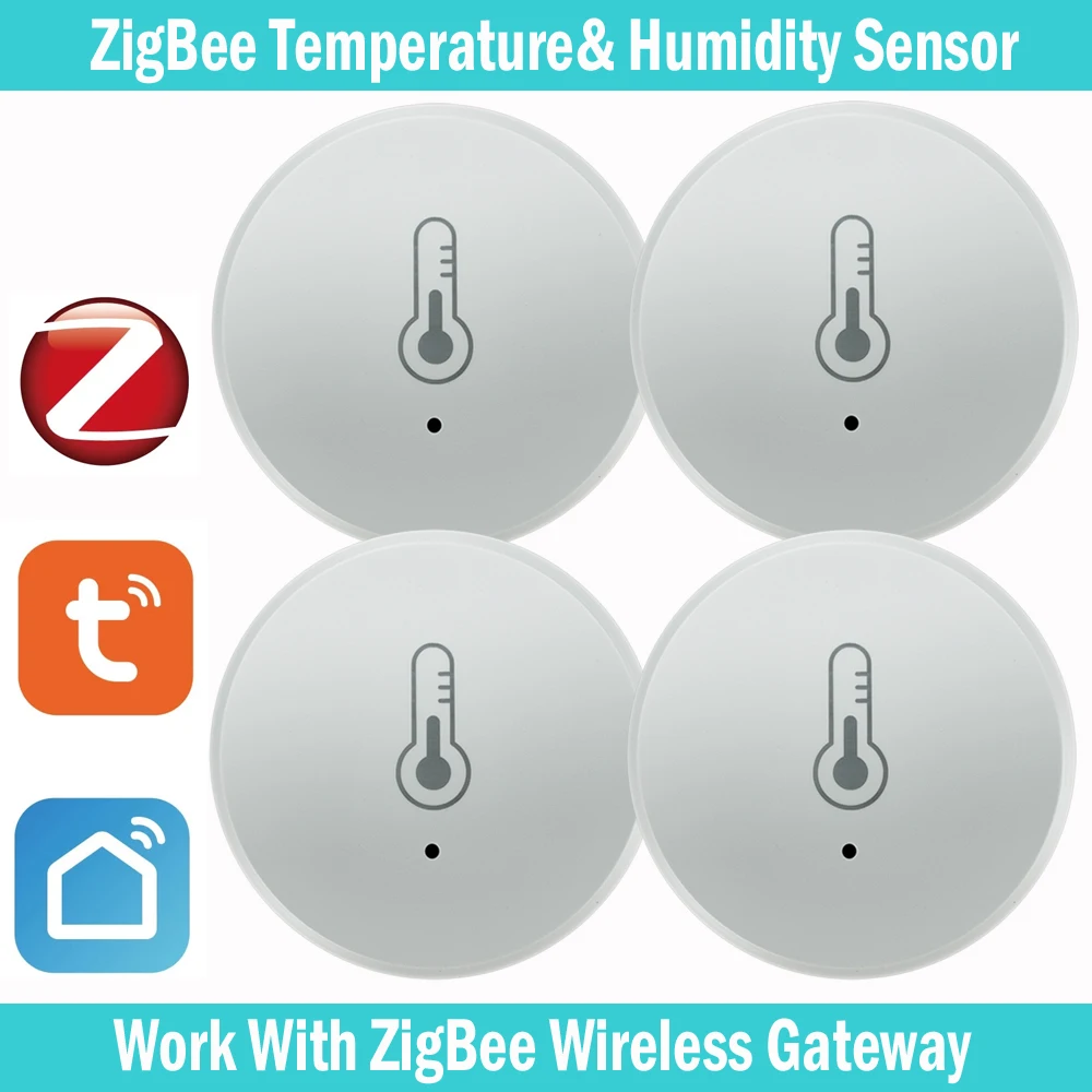 Sensor de temperatura y humedad Tuya ZigBee 3,0, Monitor remoto por Smart Life APP, funciona con ...