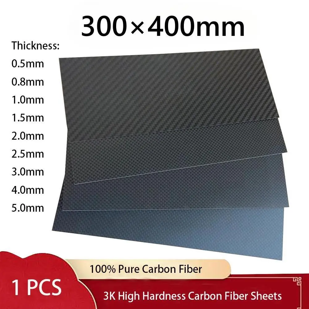 300X400Mm-Volledige-3K-Koolstofvezel-Plaatplaat-Hoge-Sterkte-Carbon ...