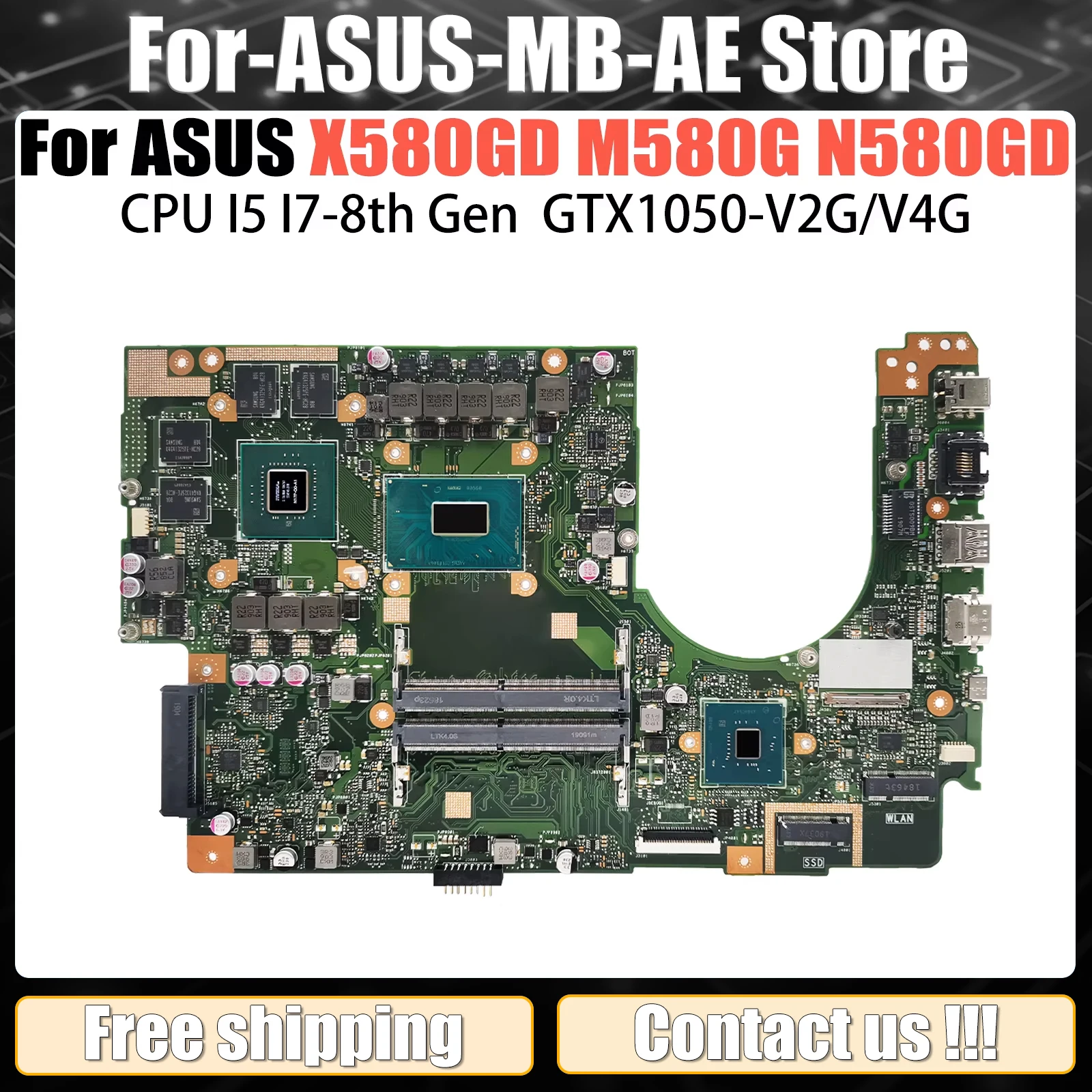 X580GD-Mainboard-For-ASUS-Vivobook-NX580G-M580G-N580GD-NX580GD-Laptop ...