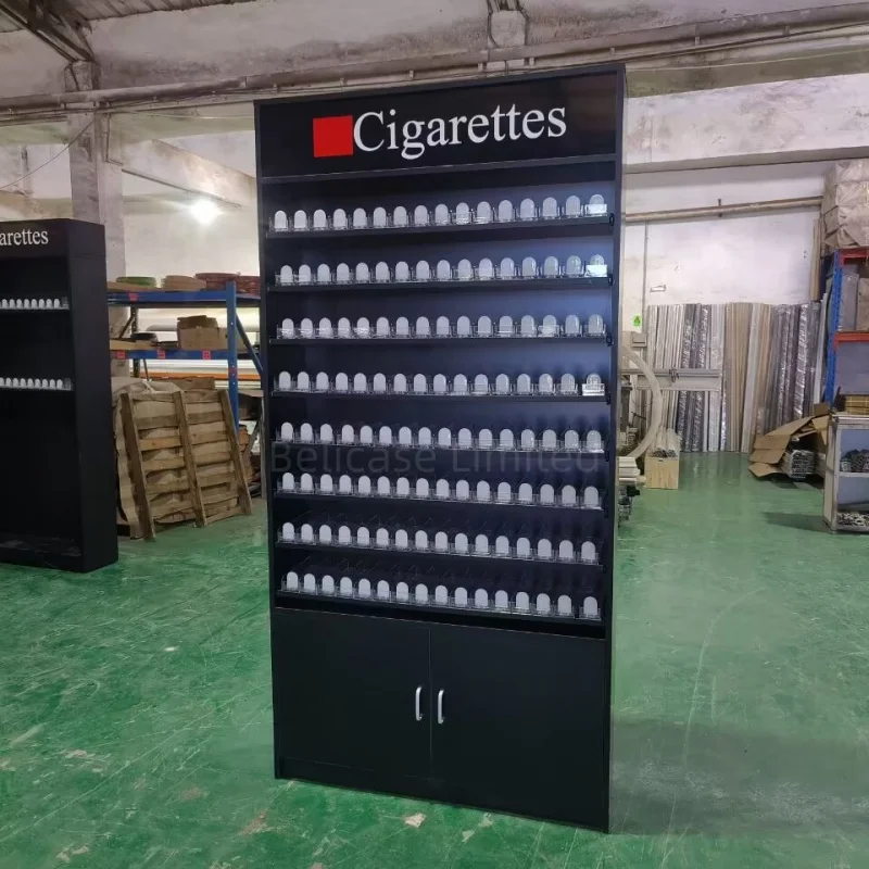 custom-Smoke-Shop-Fittings-Cigarettes-Shelves-Tobacco-Display-Stand ...