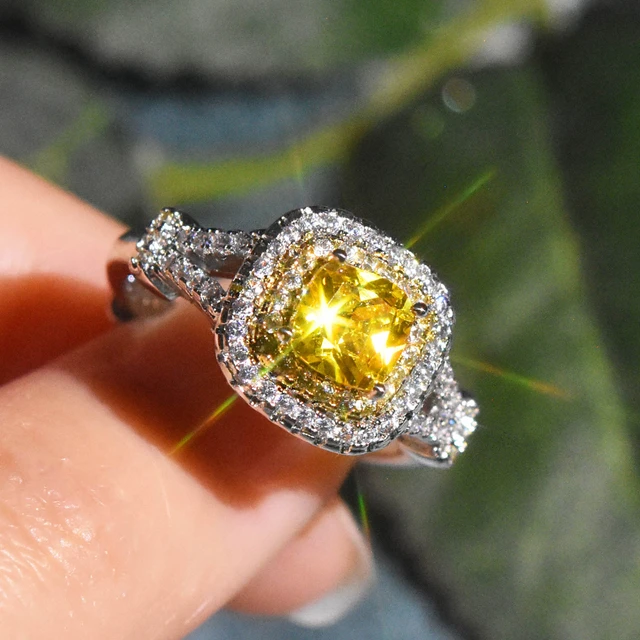 Yellow Zircon Ring