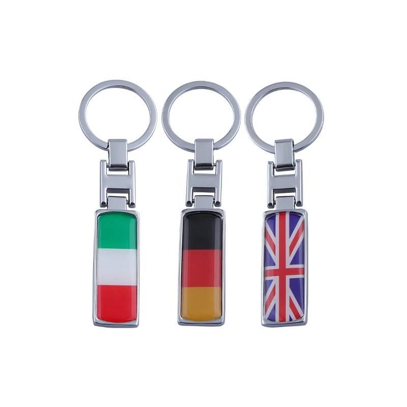 Italian German Flag of The United Kingdom Key Ring H Button Vehicle ...