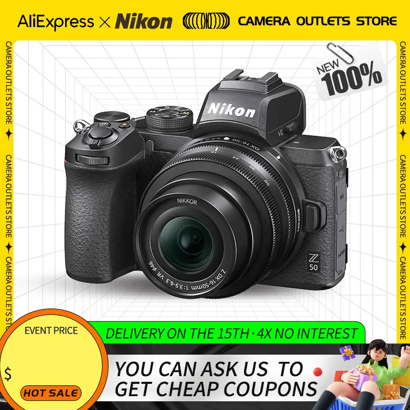 NIKON Z50 Basic Level Mirrorless Cameras For Beginners 4K HD Live ...