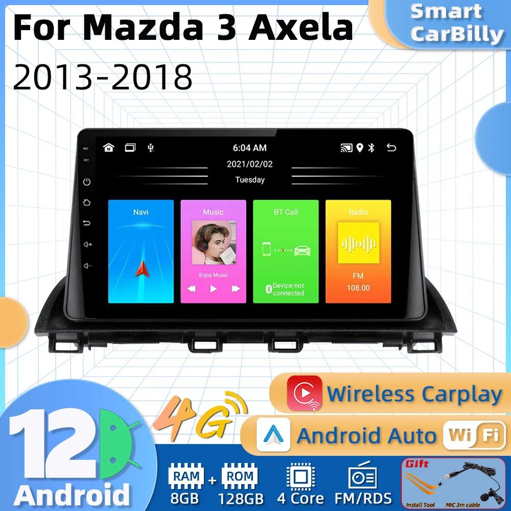 Car Radio for Mazda 3 Axela 2013-2018 2 Din Android Car Stereo GPS WIFI ...