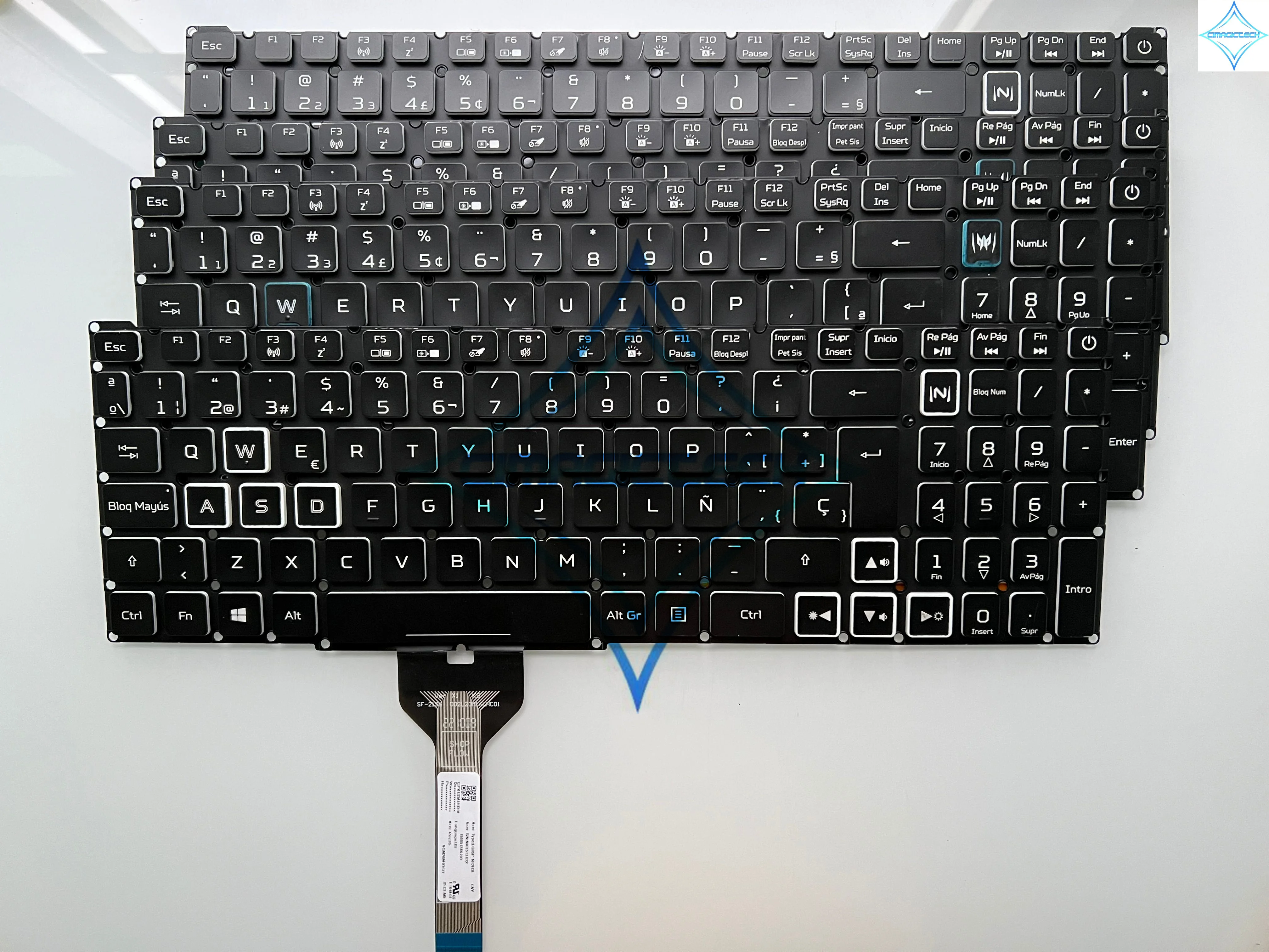 Teclado-retroiluminado-para-Acer-Nitro-5-AN515-45-AN515-56-AN515-57-300 ...