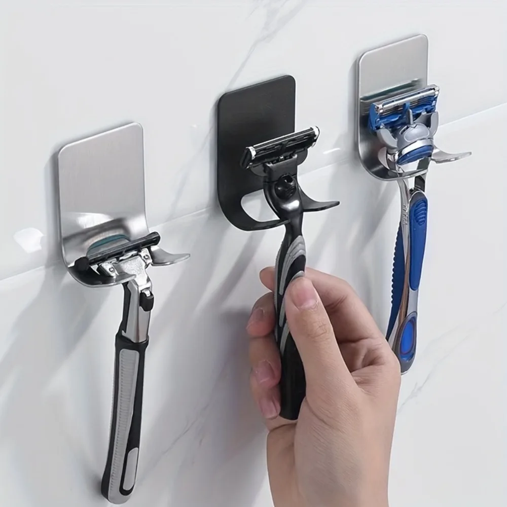 1/2/3PCS Razor Holder Bathroom Kitchen Storage Hook Self-adhesive ...