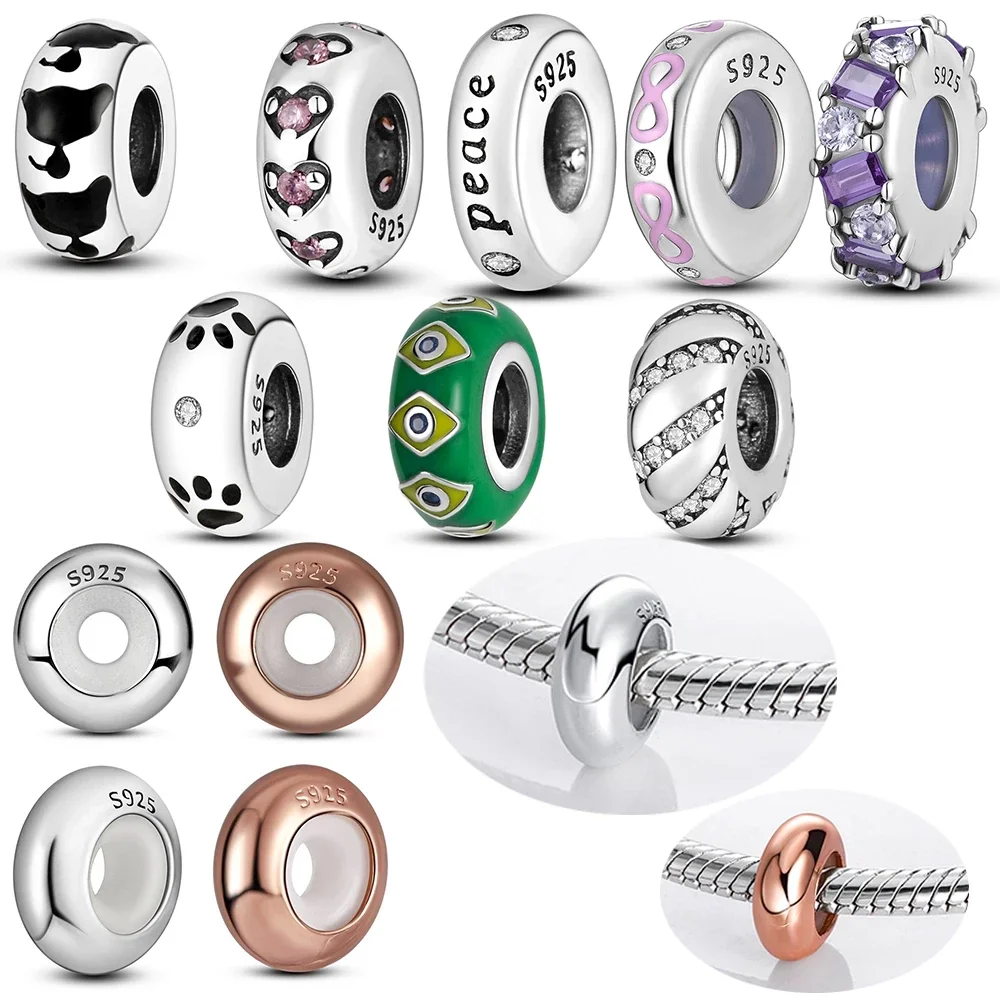 MULA-925-Sterling-Silver-Silicone-Spacer-Stopper-Clip-Charms-Safety ...