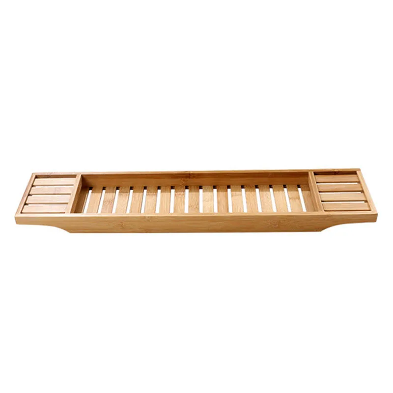 1PC Bamboo Extension Antiskid Bathroom Multi Function Bathtub Shelf ...