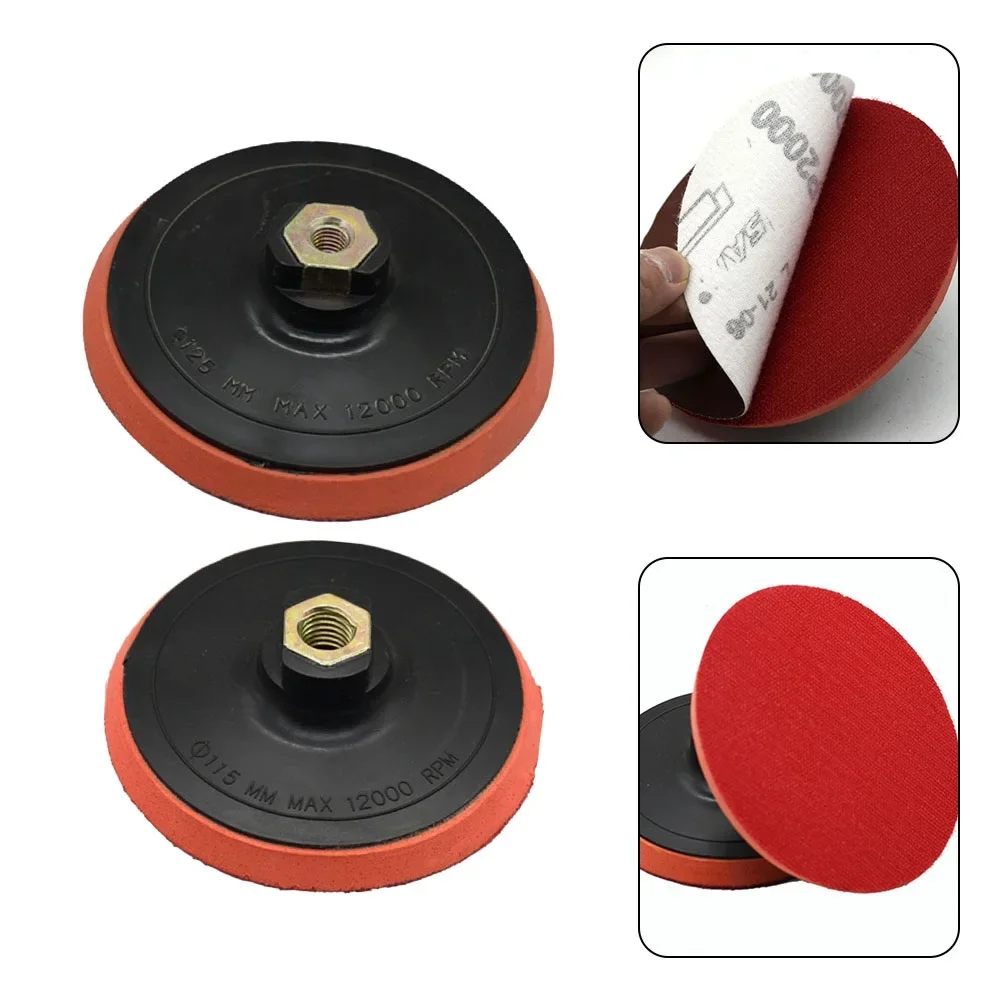 1pcs-115-125mm-Sanding-Pad-Thread-Polishing-Pad-Hook-And-Loop-Backed ...
