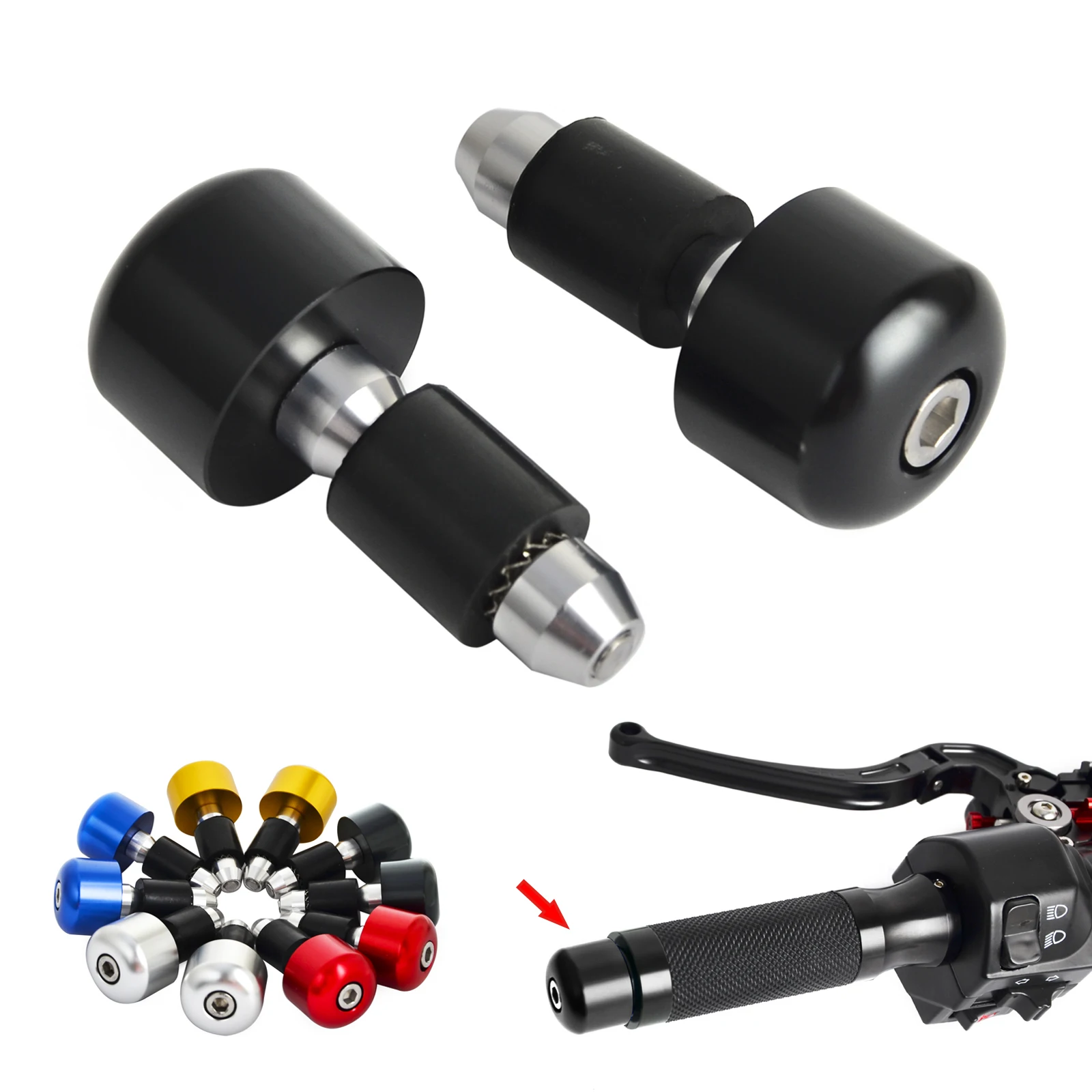 NICECNC Handlebar Grip End Handle Bar End Weight Cap For Suzuki GSXR ...