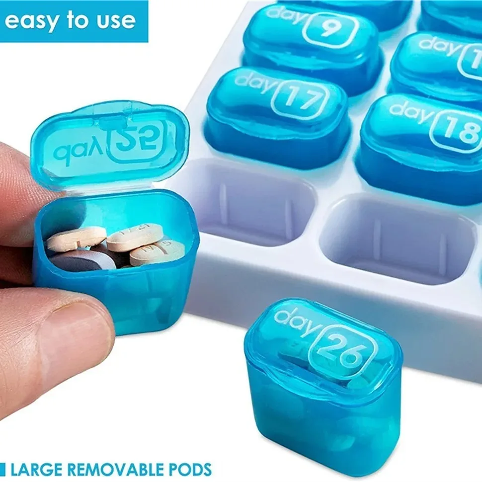 1pc-Plastic-Multi-compartment-Pill-Box-Keyboard-Type-31-Compartments ...