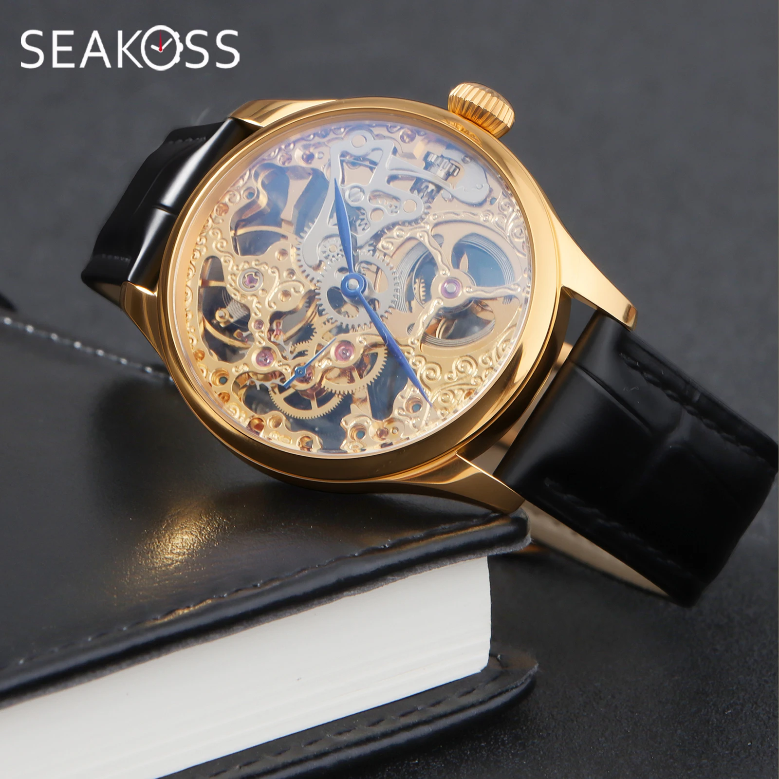 SEAKOSS 41mm Classic Piolt Men Mechanical Watch Origina Seagull ...