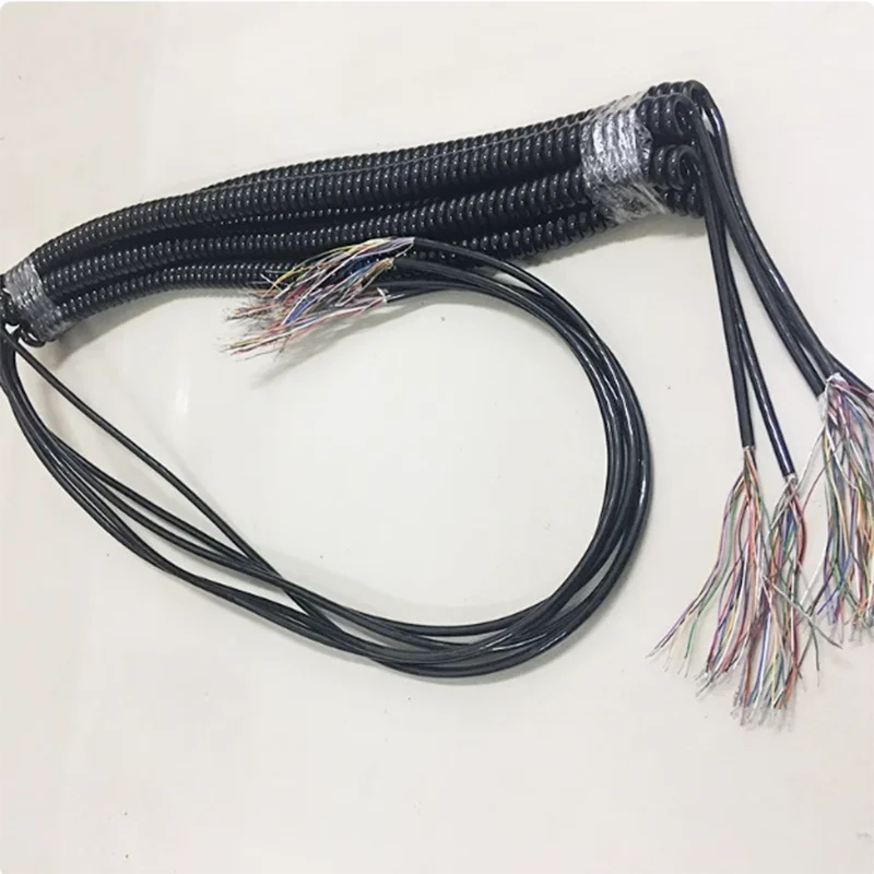1pcs Wholesale 12 15 16 17 18 19 21 Cores Spiral Cable Coiled for CNC ...