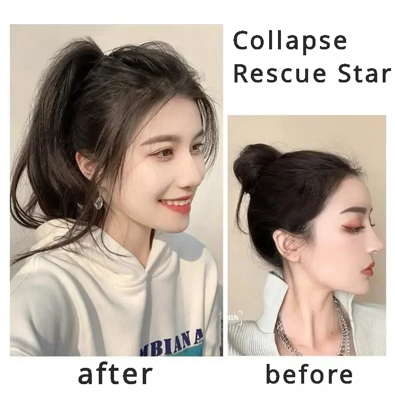 Fluffy-Artifact-Invisible-Clip-High-Skull-Top-Hair-Clip-Puff-Head ...