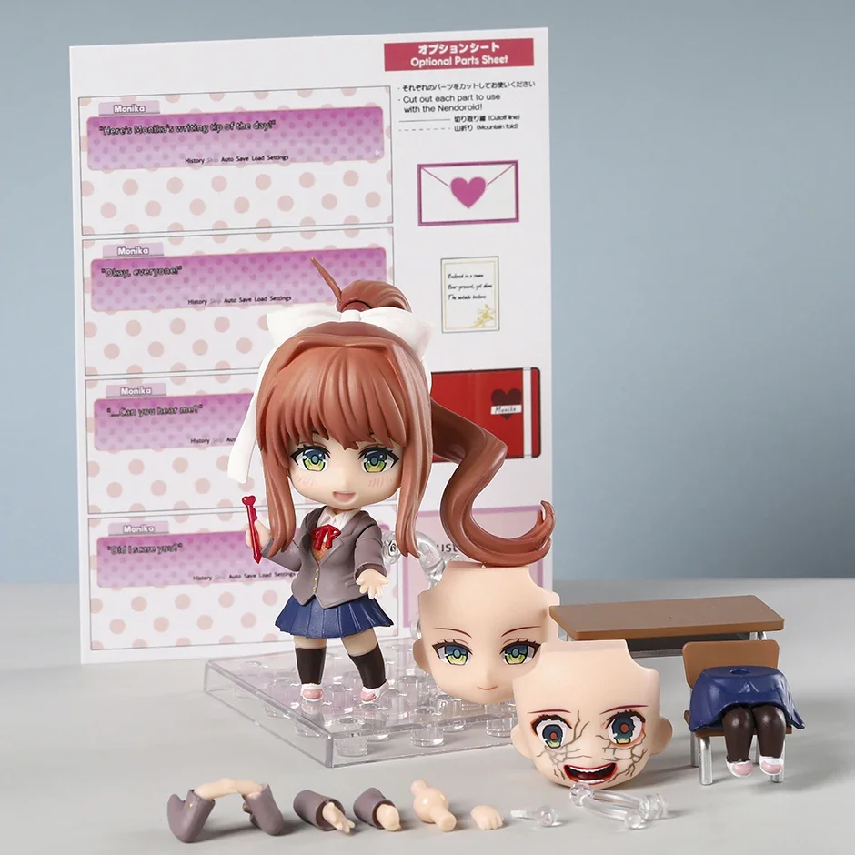 Doki-Doki-Literatura-Clube-Monika-figura-de-a-o-pvc-brinquedo-bonito ...