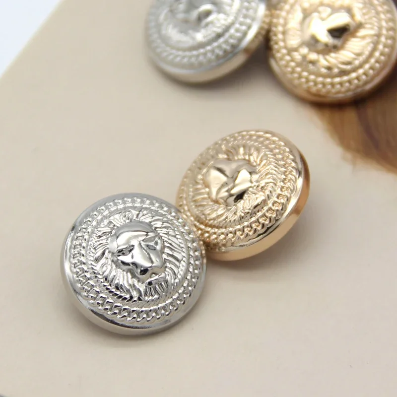 25mm-Big-Light-Lion-Gold-Metal-Coat-Buttons-For-Sewing-Needlework ...