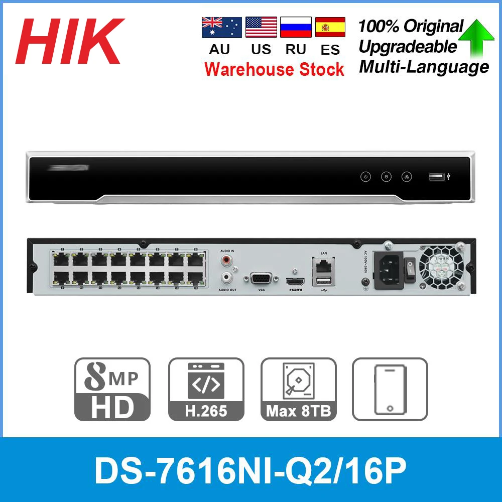 Hikvision-NVR-16CH-4K-POE-NVR-DS-7616NI-Q2-16P-8MP-POE-Two-Way-Audio ...