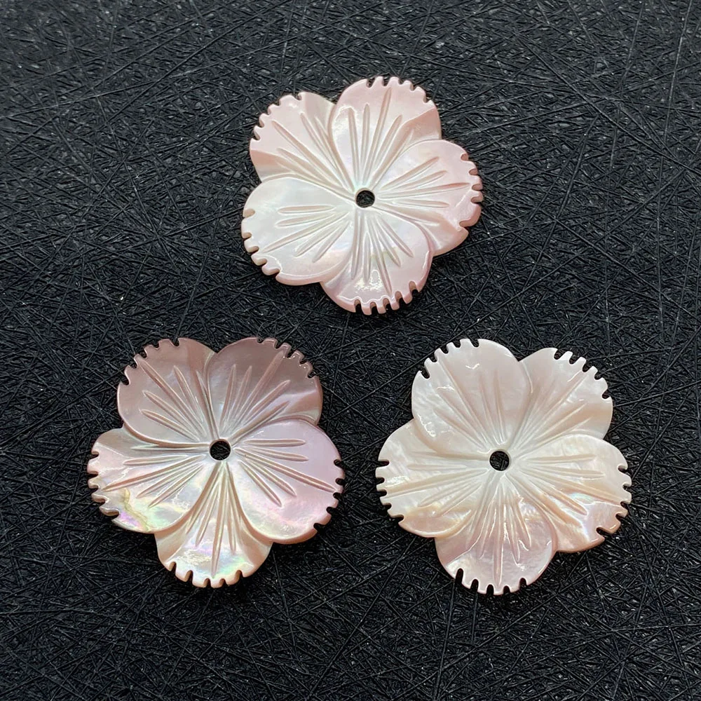Natural-Carved-Seawater-Shells-Pendants-Mother-of-Pearl-Five-Petals ...