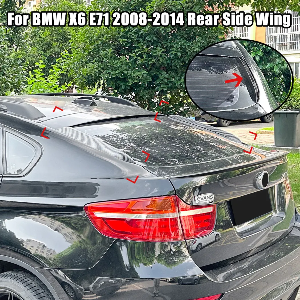 Car-Rear-Tail-Side-Wing-Stickers-Body-Kit-Exterior-ABS-Black-Carbon ...