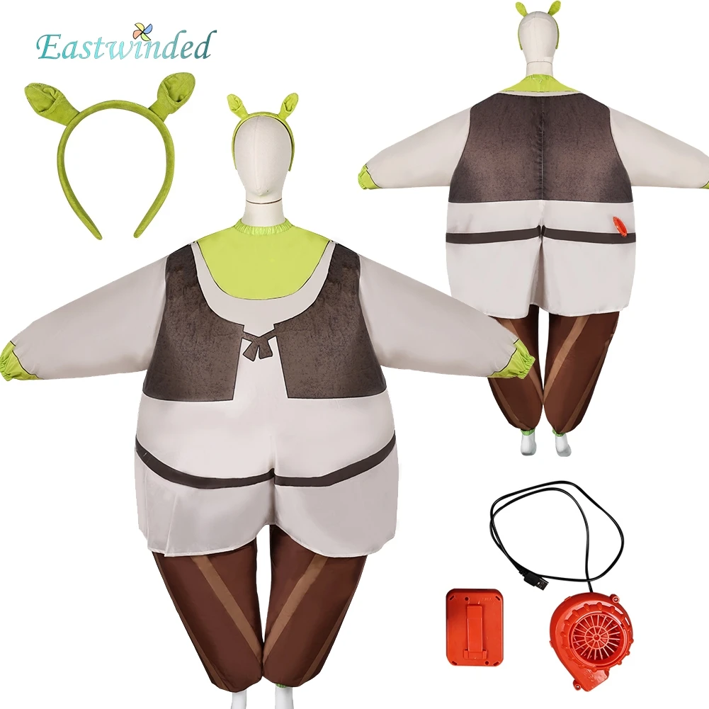 Shrek Cosplay Party Inflatable Costume Monster Fiona Rolepaly Hair Band ...