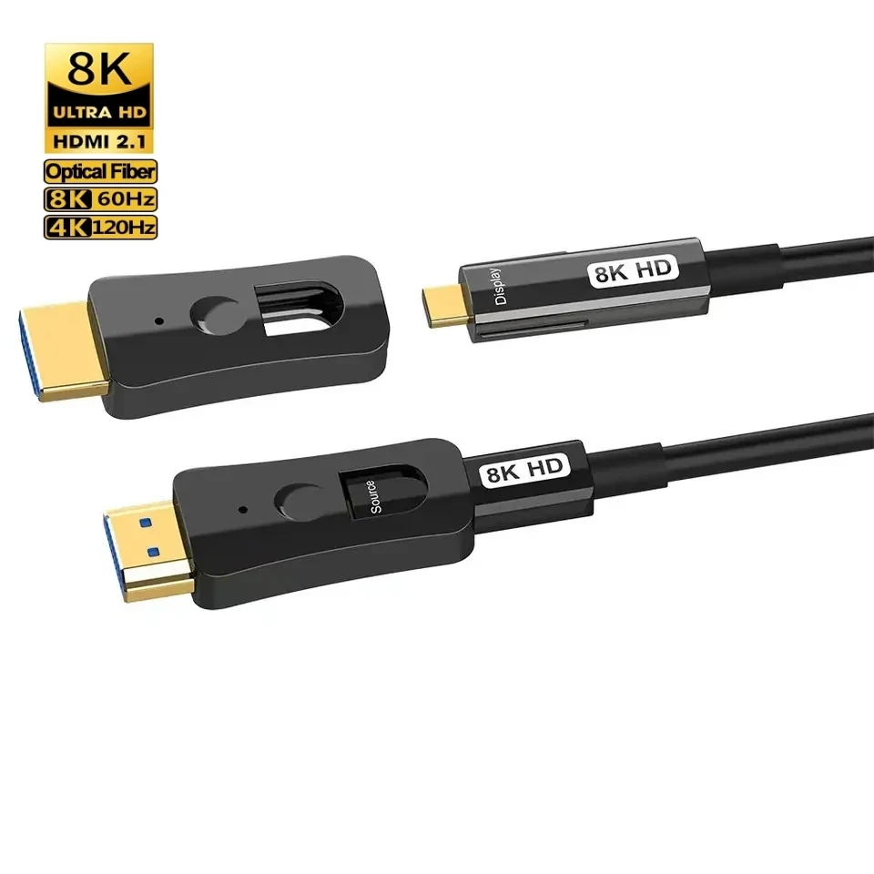 Fiber-optic-Threaded-cable-HDMI-2-1-Cable-8K-A-to-D-type-Micro-Single ...