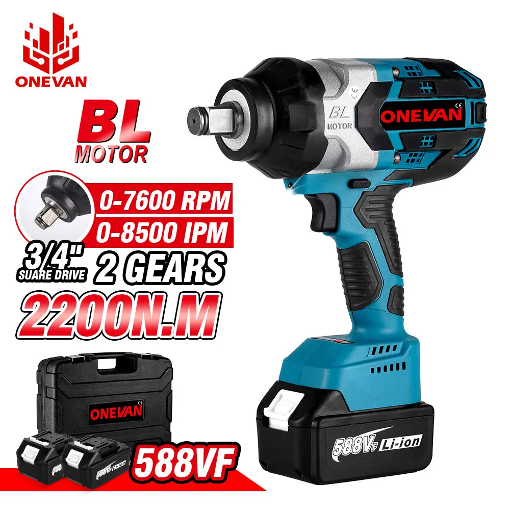 ONEVAN-2200N-M-High-Torque-Brushless-Electric-Impact-Wrench-Screwdriver ...