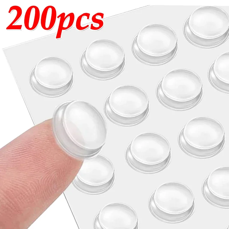 Silicone-Cabinet-Door-Bumpers-Clear-Rubber-Pads-Self-Adhesive-Grain-Silencer-Sticker-Furniture ...