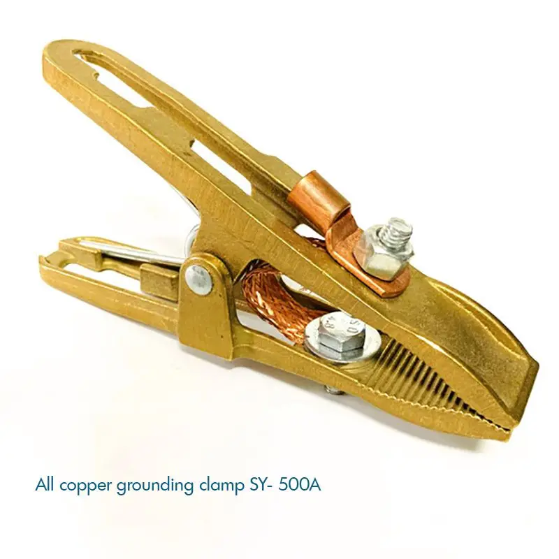 500a Heavy Duty Ground Clamp Manual Welder Earth Ground Cable Copper ...
