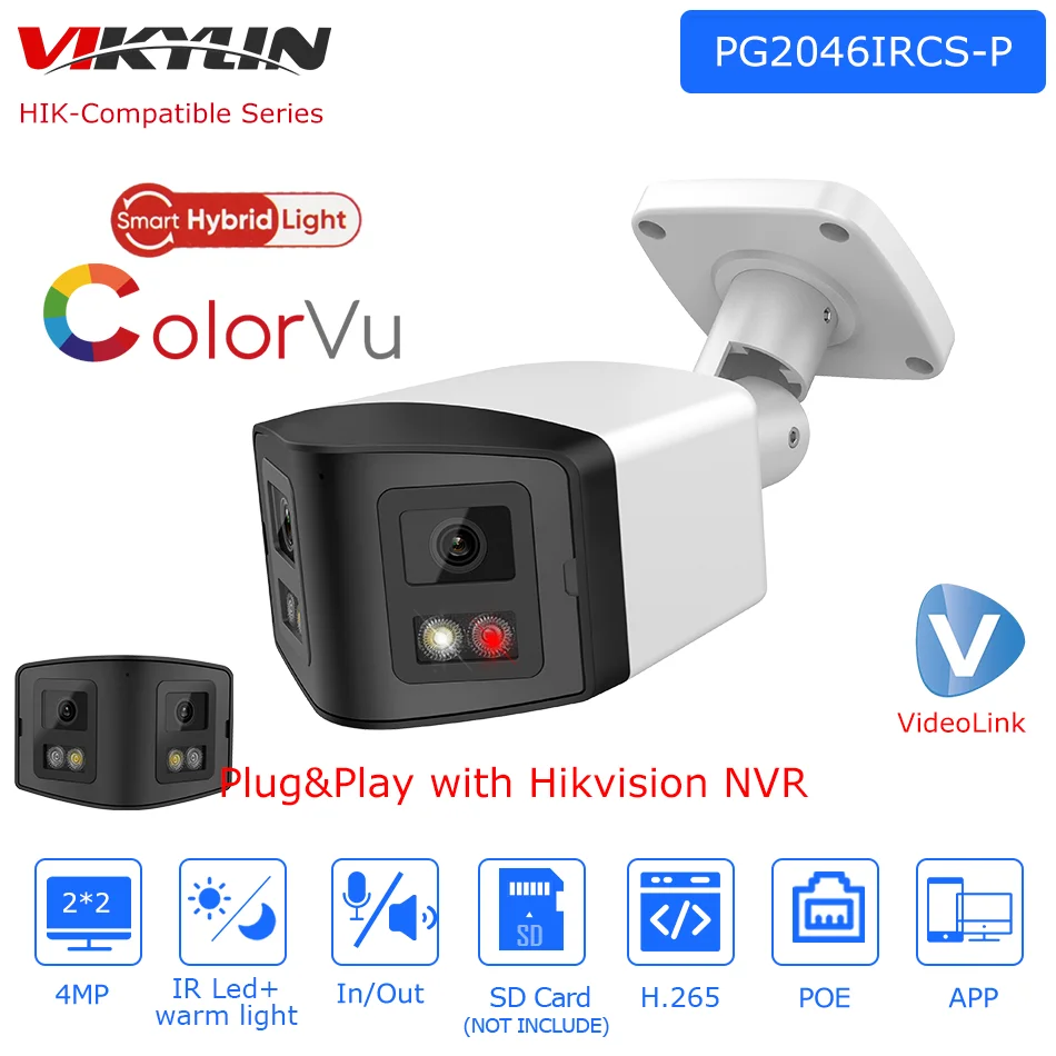 Hikvision-Compatible-4MP-Panoramic-IP-Camera-IR-ColorVu-2-way-Audio ...