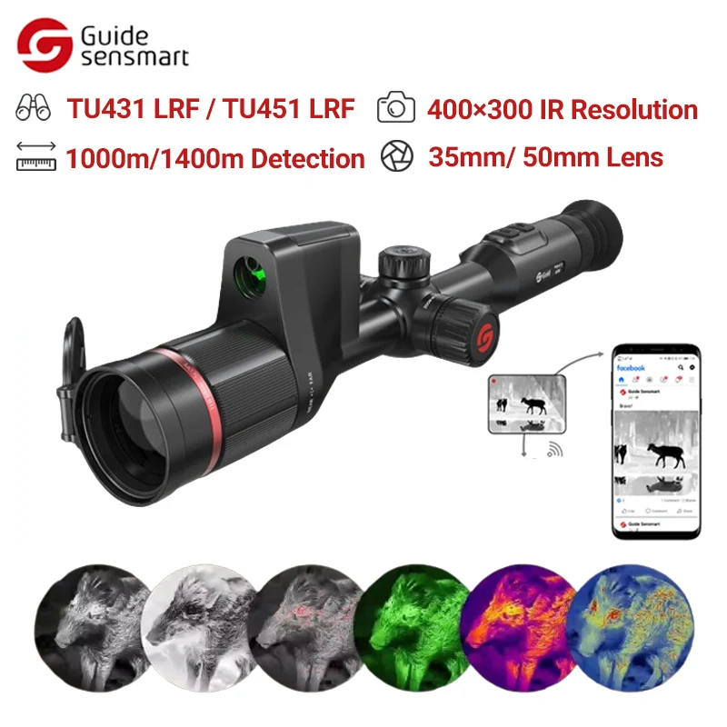 Guide-TU431-TU451-LRF-Thermal-Imager-Night-Vision-WiFi-Transmission-Monocular-Scope-Telescope ...