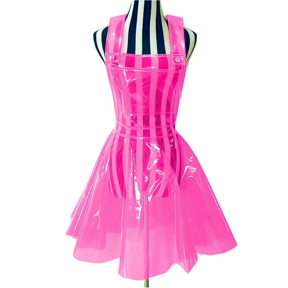 Women-Plastic-PVC-Dress-See-Through-A-Line-Transparent-PVC-Clear-Dress ...